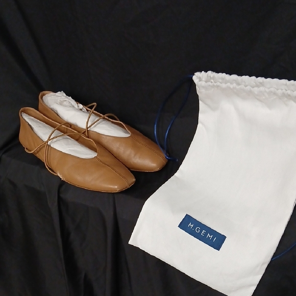M. Gemi | Shoes | M Gemi The Una Tan Nappa Leather Ballet Flats See ...
